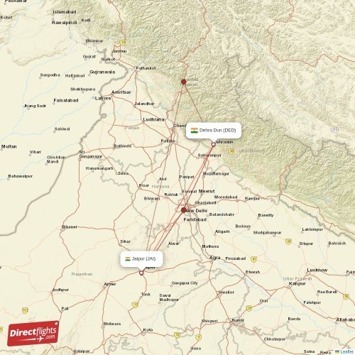 Direct flights from Jaipur to Dehra Dun (JAI-DED) - Directflights.com