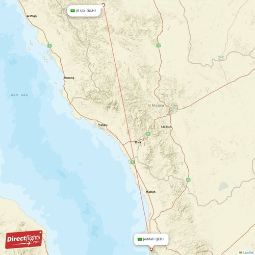 Direct flights from Jeddah to Al Ula, JED to ULH non-stop ...