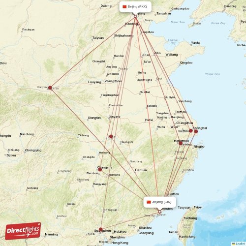 Direct flights from Jinjiang to Beijing, JJN to PKX non-stop ...