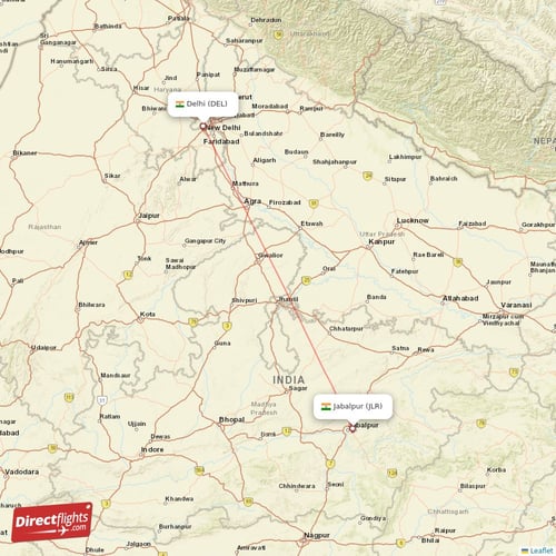 Direct flights from Jabalpur to Delhi, JLR to DEL non-stop ...