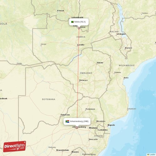 Direct flights from Johannesburg to Ndola (JNB-NLA) - Directflights.com