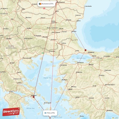 Direct flights from Thira to Bucharest (JTR-OTP) - Directflights.com