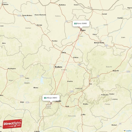 Direct flights from Kano to Abuja, KAN to ABV non-stop - Directflights.com