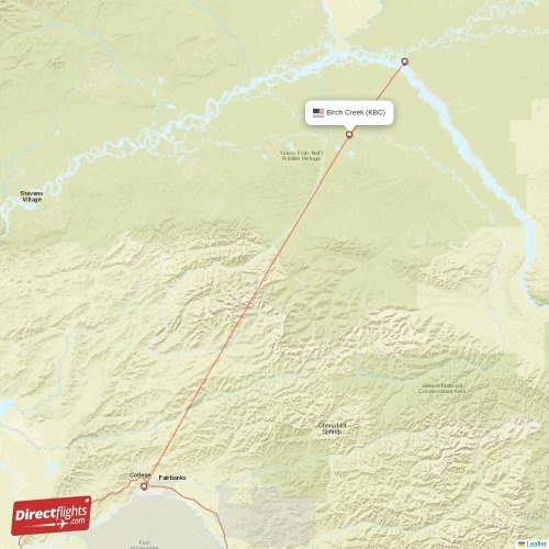 Direct flights from Birch Creek - 2 destinations - KBC, USA ...