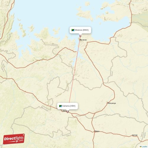 Direct flights to Kahama - KBH, United Republic of Tanzania ...