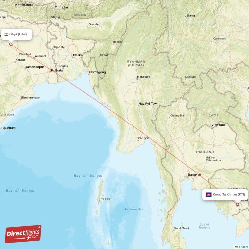 Direct flights from Phnom Penh to Gaya (KTI-GAY) - Directflights.com