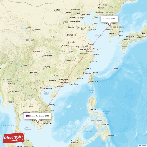 Direct flights from Phnom Penh to Seoul (KTI-ICN) - Directflights.com