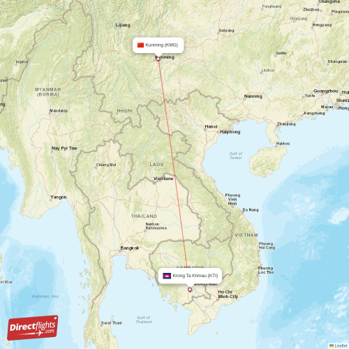Direct flights from Phnom Penh to Kunming (KTI-KMG) - Directflights.com