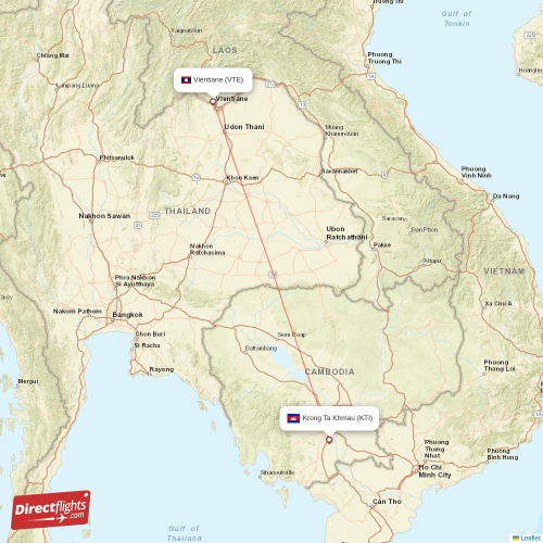 Direct flights from Phnom Penh to Vientiane (KTI-VTE) - Directflights.com