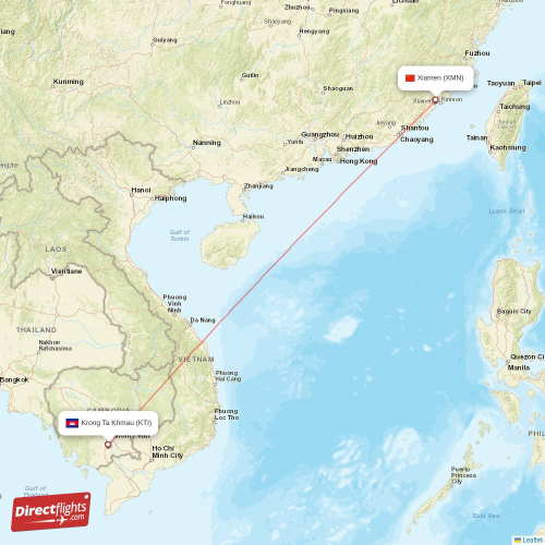 Direct flights from Phnom Penh to Xiamen (KTI-XMN) - Directflights.com