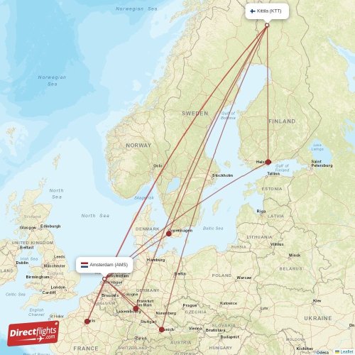 Direct flights from Kittila to Amsterdam, KTT to AMS non-stop ...