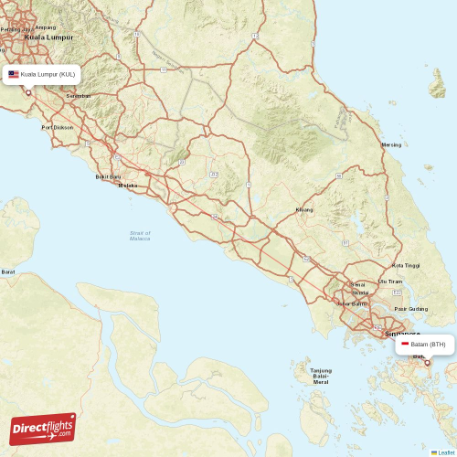 Direct flights from Kuala Lumpur to Batam (KUL-BTH) - Directflights.com
