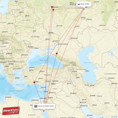 Direct flights from Kazan to Sharm el Sheikh, KZN to SSH non-stop ...