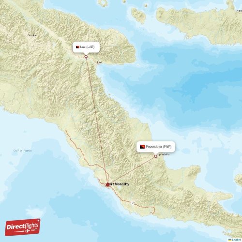 Direct flights from Lae to Popondetta, LAE to PNP non-stop ...
