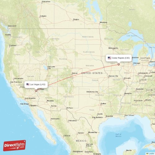 Direct flights from Las Vegas to Cedar Rapids, LAS to CID non-stop ...