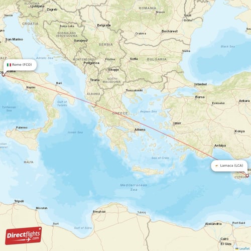 Direct flights from Larnaca to Rome, LCA to FCO non-stop ...