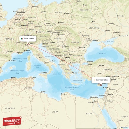 Direct flights from Larnaca to Milan, LCA to MXP non-stop - Directflights.com