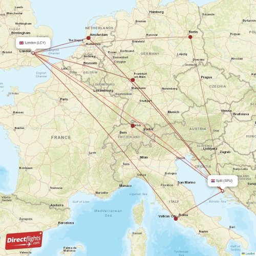 Direct flights from London to Split, LHR to SPU non-stop ...