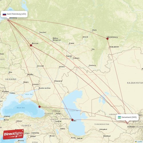 Direct flights from Saint Petersburg to Samarkand, LED to SKD non-stop ...