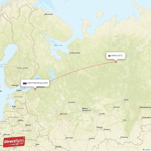 Direct flights from Saint Petersburg to Ukhta (LED-UCT) - Directflights.com