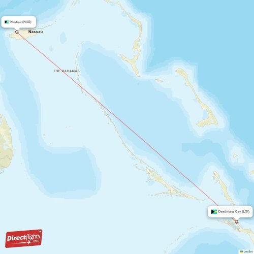 Direct flights from Deadmans Cay to Nassau, LGI to NAS non-stop - Directflights.com