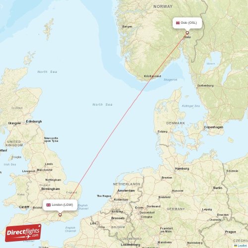 Direct flights from London to Oslo, LHR to OSL non-stop - Directflights.com