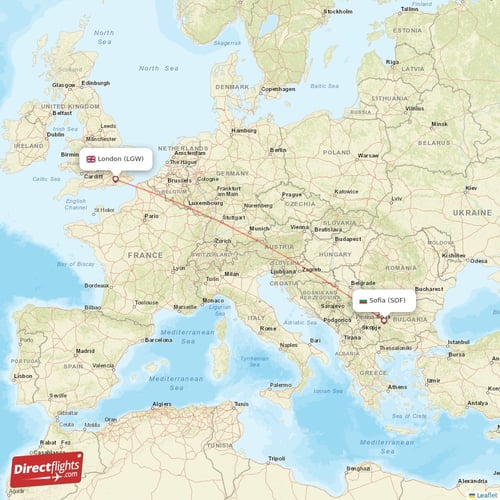 Direct flights from London to Sofia, LHR to SOF non-stop - Directflights.com
