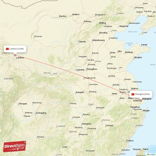 Direct flights from Lanzhou to Shanghai, LHW to SHA non-stop ...