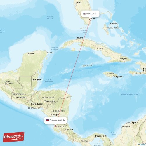 Direct flights from Guanacaste to Miami, LIR to MIA non-stop ...