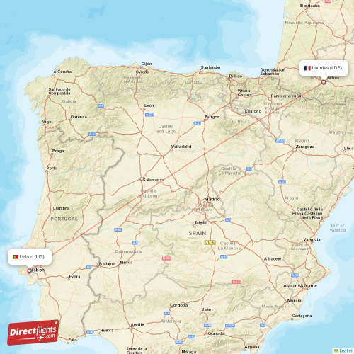 Direct flights from Lisbon to Lourdes (LIS-LDE) - Directflights.com