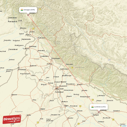Direct flights from Lucknow to Srinagar (LKO-SXR) - Directflights.com