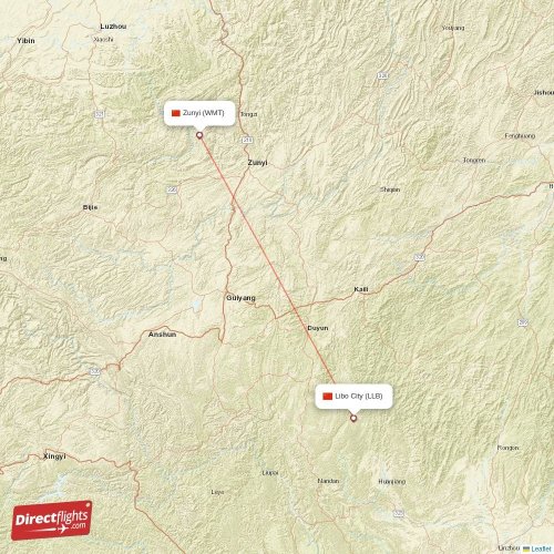Direct flights from Libo City to Zunyi (LLB-WMT) - Directflights.com