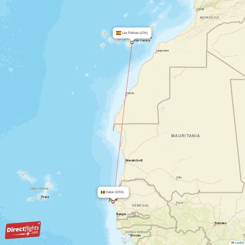 Direct flights from Las Palmas to Dakar (LPA-DSS) - Directflights.com