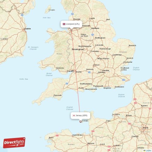 Direct flights from Liverpool to Jersey, LPL to JER non-stop - Directflights.com