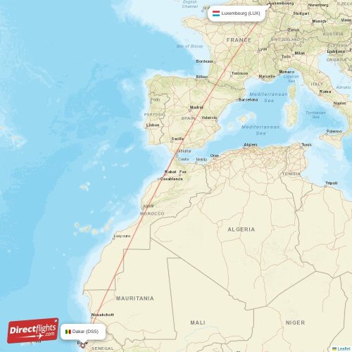 Direct flights from Luxembourg to Dakar (LUX-DSS) - Directflights.com