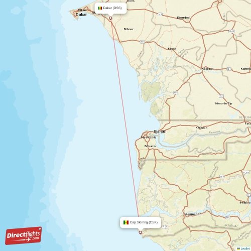 Direct flights from Lyon to Dakar (LYS-DSS) - Directflights.com