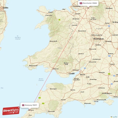 Direct flights from Manchester to London, MAN to LHR non-stop - Directflights.com