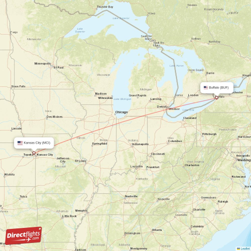 Direct flights from Kansas City to Buffalo (MCI-BUF) - Directflights.com