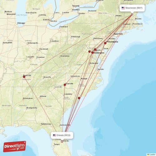 Direct flights from Orlando to Manchester (MCO-MHT) - Directflights.com