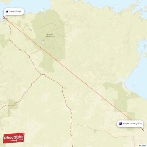 Direct flights from Mcarthur River to Darwin (MCV-DRW) - Directflights.com