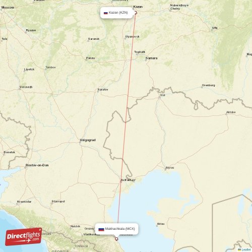 Direct flights from Makhachkala to Kazan (MCX-KZN) - Directflights.com
