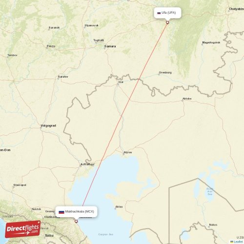 Direct flights from Makhachkala to Ufa (MCX-UFA) - Directflights.com