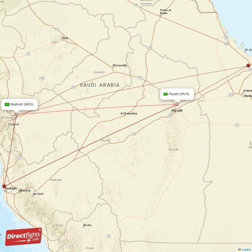 Direct flights from Madinah to Riyadh, MED to RUH non-stop ...