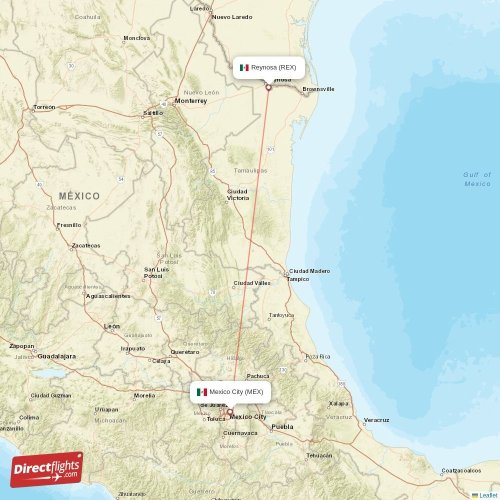 Direct flights from Mexico City to Reynosa, MEX to REX non-stop ...