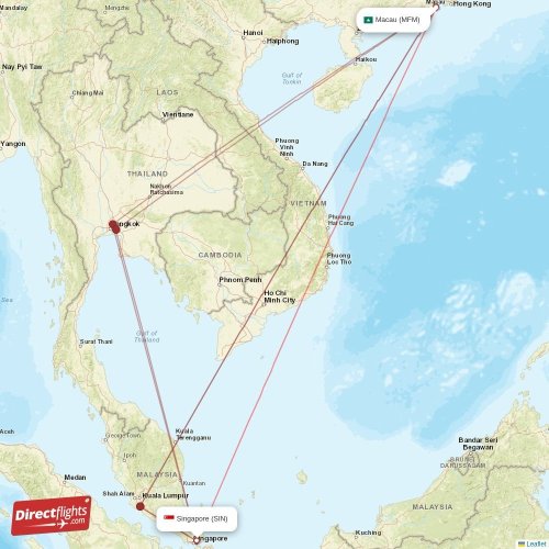 Direct flights from Macau to Singapore (MFM-SIN) - Directflights.com