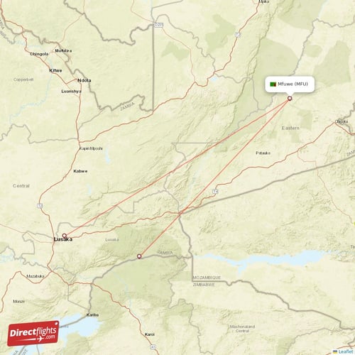 Direct flights to Lusaka - LUN, Zambia - Directflights.com