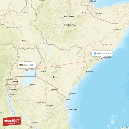 Direct flights from Mogadishu to Entebbe (MGQ-EBB) - Directflights.com