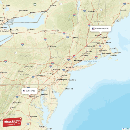 Direct flights from Manchester to Dulles (MHT-IAD) - Directflights.com