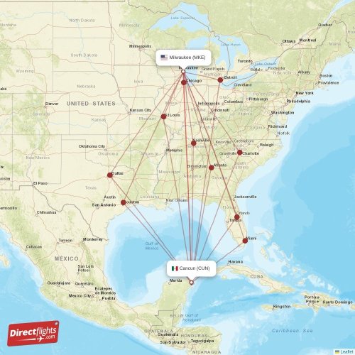 Direct flights from Milwaukee to Cancun, MKE to CUN non-stop ...