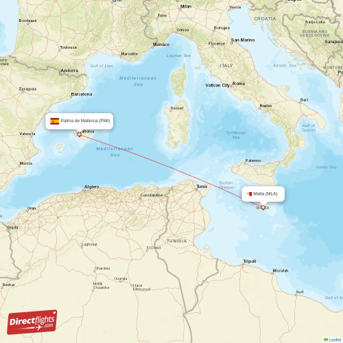 Direct flights from Malta to Palma de Mallorca (MLA-PMI ...
